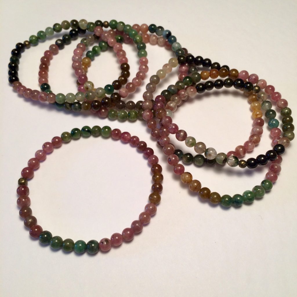 Pink Tourmaline Bracelet (Pink & Green) - Joy & Higher Self - Minera ...