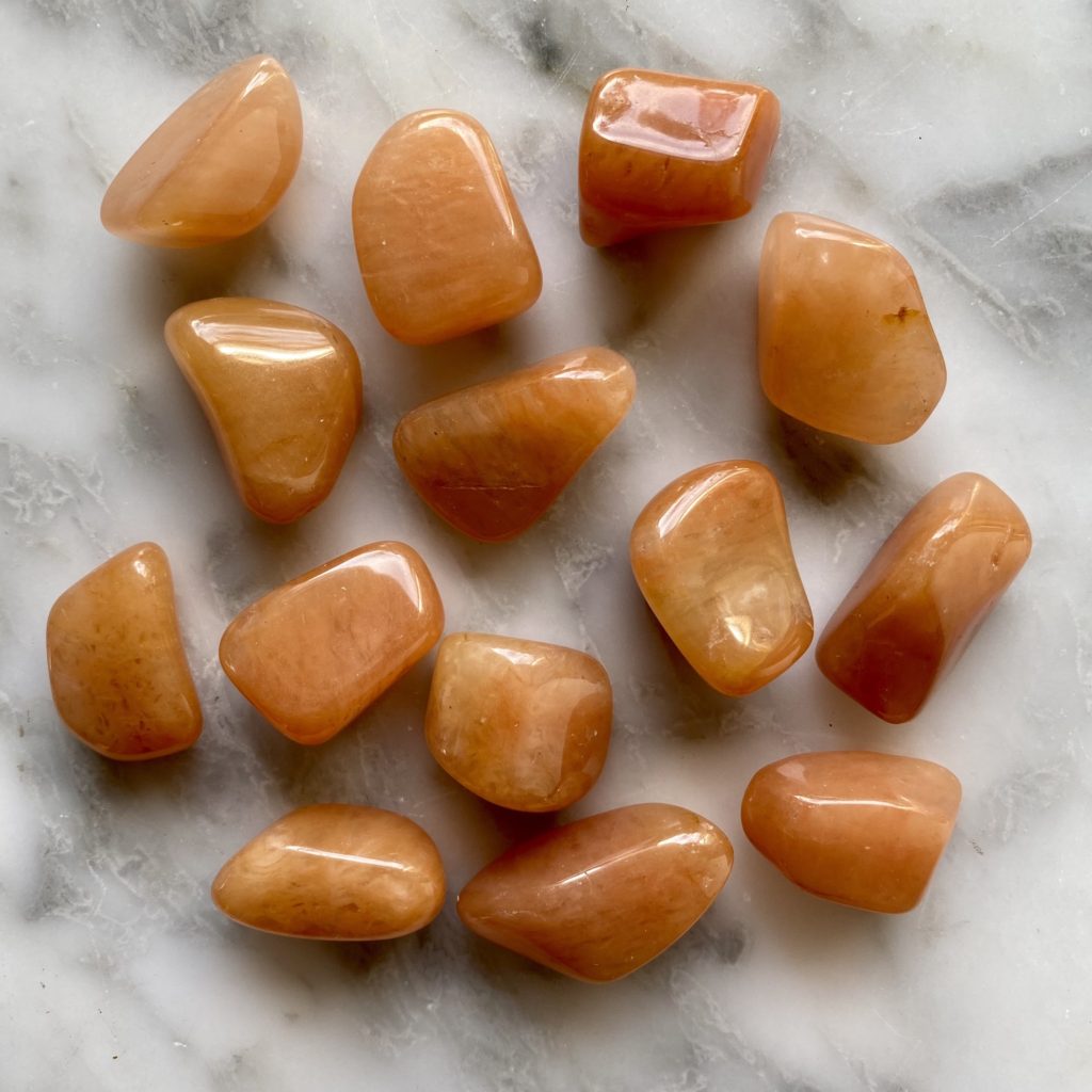 Peach Aventurine Tumbled Pocket Stone - Minera Emporium Mineral Shop