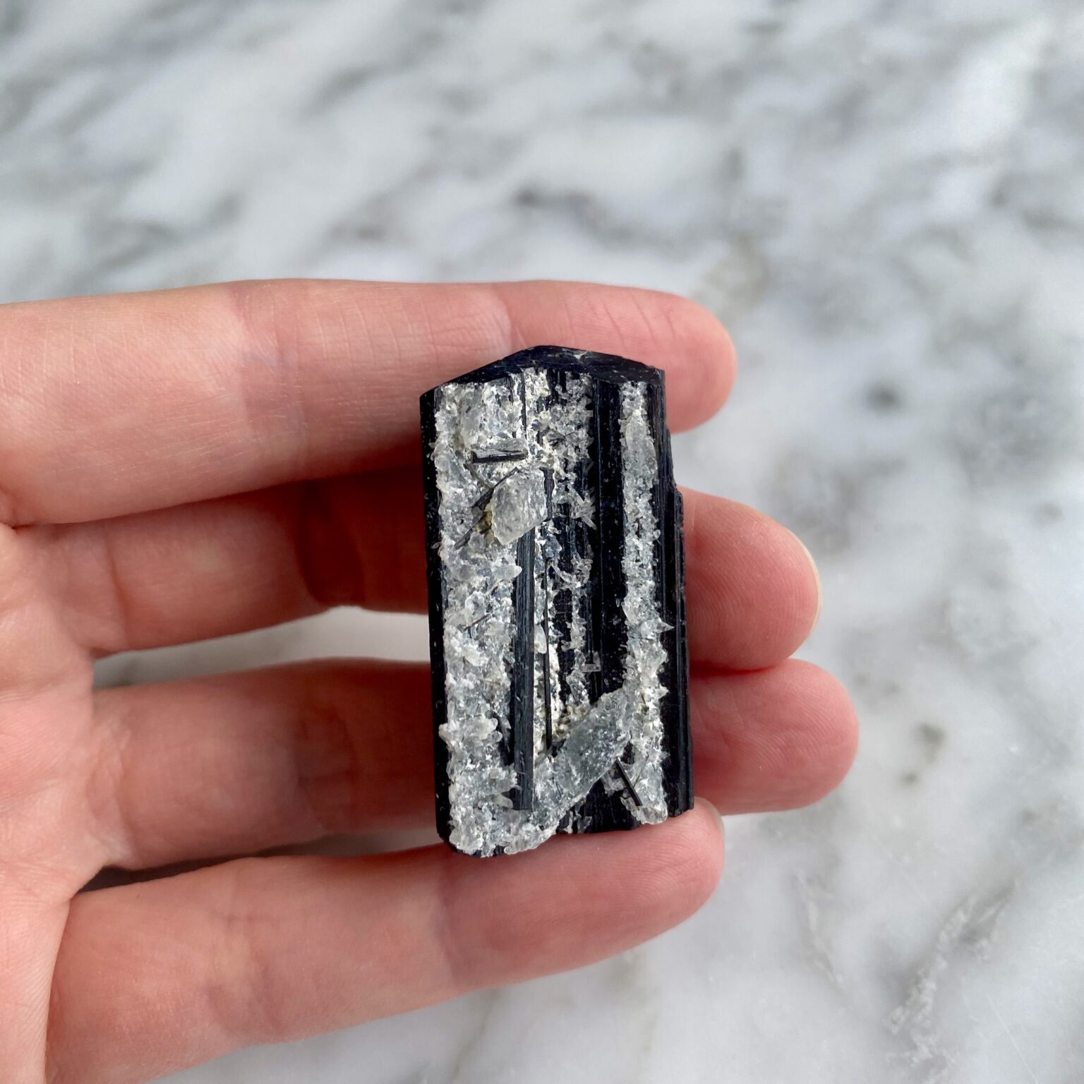 Terminated Black Tourmaline Schorl with Quartz Druze from Pakistan ...