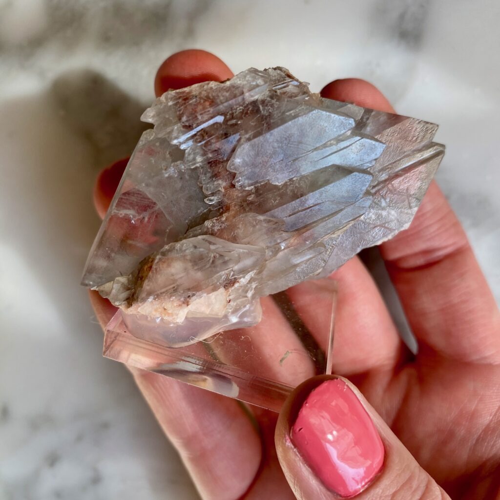 Double-Terminated Blue Baryte from Lynn Road, Nova Scotia, Canada ...