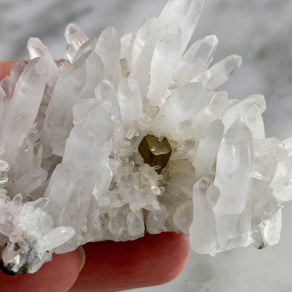 Quartz Cluster with Pyrite from Quiruvilca, Peru - Minera Emporium ...