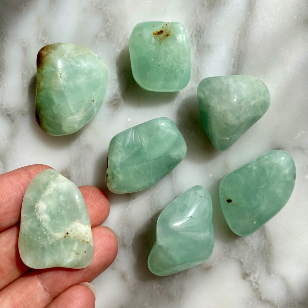 Prehnite Tumbled Pocket Stone - Minera Emporium Mineral Shop